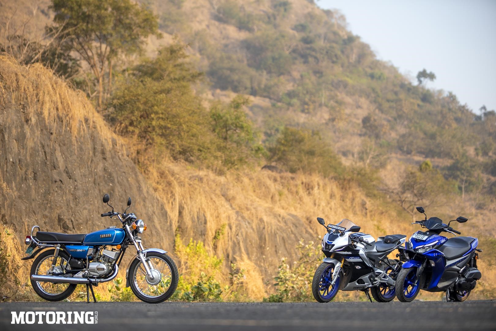 Yamaha RX 100, Aerox and YZF-R15M: The Blue Blazes - Motoring World