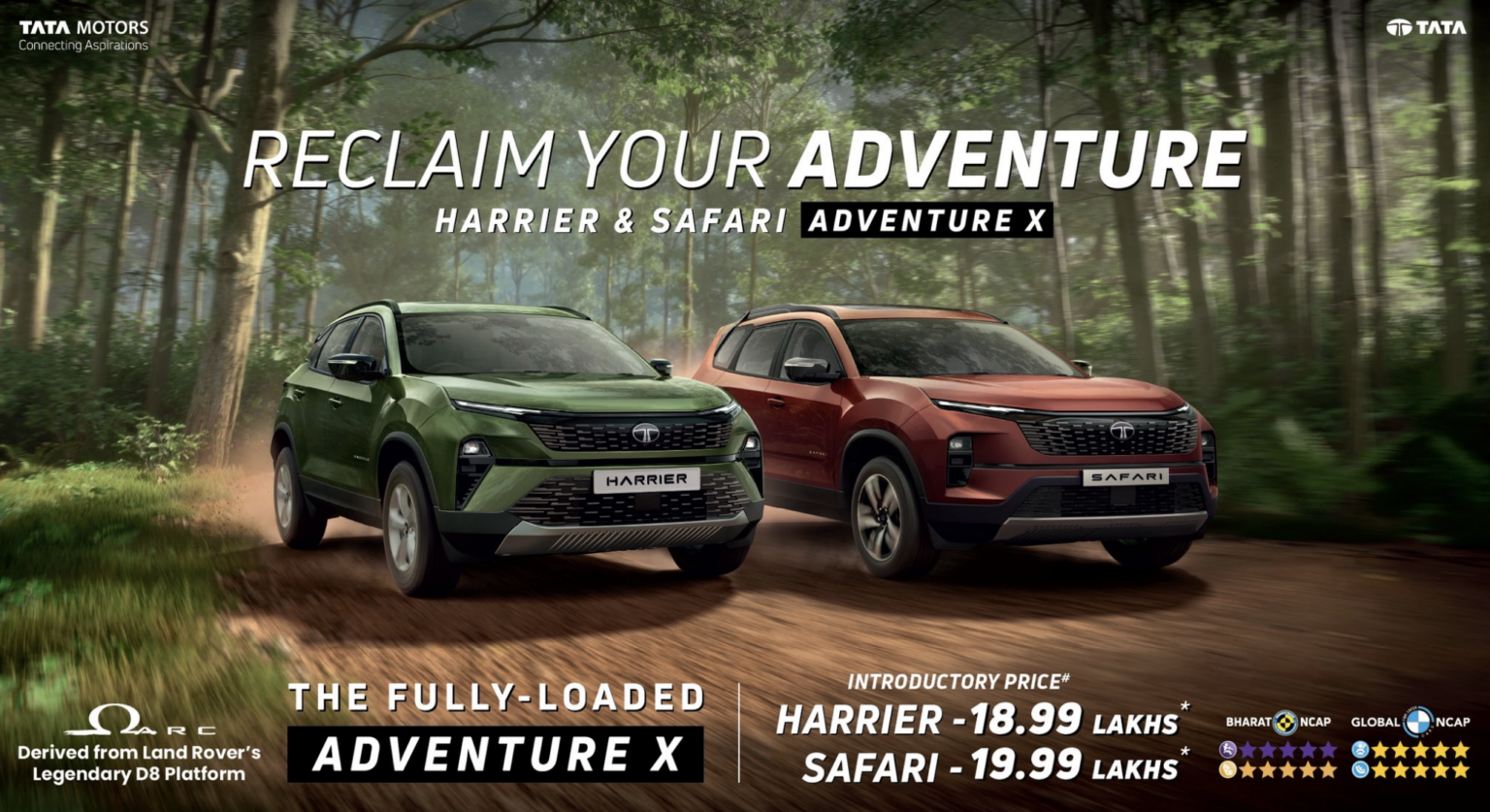 Tata Motors Unveils Adventure X Persona for Harrier & Safari SUVs ...